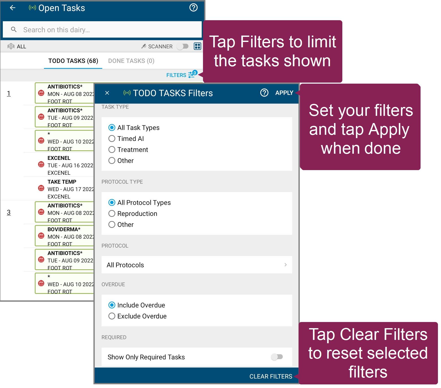 Manage Protocol Tasks